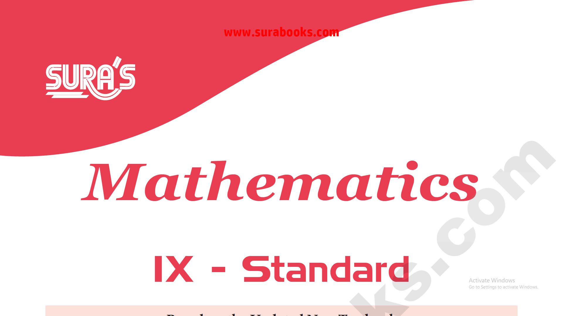 9th Maths Sura Guide English Medium 2024 - 2025 : Kalvi Nesan
