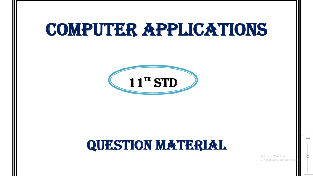 11th Computer Application Full Questions Materials English Medium 2025 ...