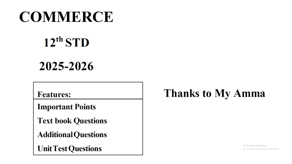 12th Commerce Full Study Materials Guide English Medium 2025 - 2026 ...