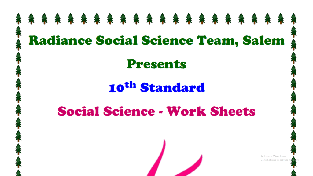 10th Social Science Complete Worksheets, English Medium, 2025-2026 ...